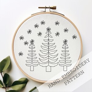 Christmas Hand Embroidery, PDF Pattern, Christmas Decor, DIY Crafting ...