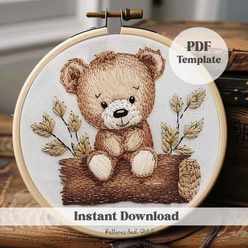 Bear Embroidery - Etsy