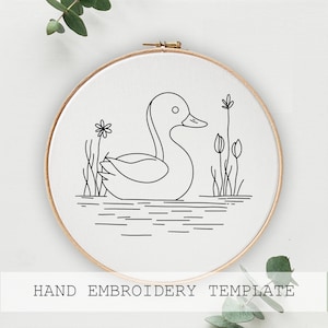 Duck Embroidery Pattern, PDF Pattern, Hand Embroidery Design, Stitching ...