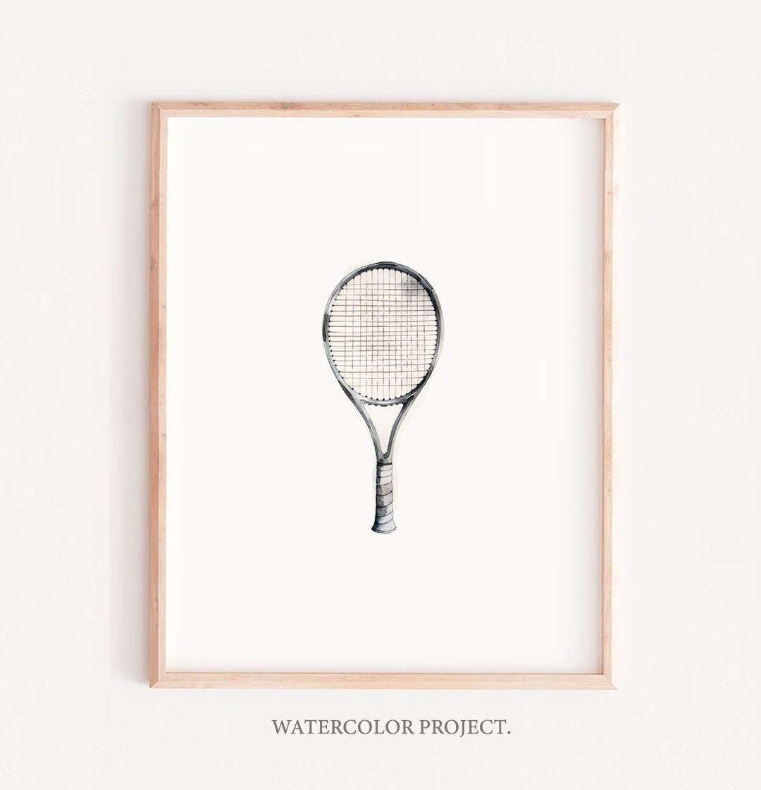 Tennis Lover Art Print, Watercolor Tennis Racket Art , Sport Home ...