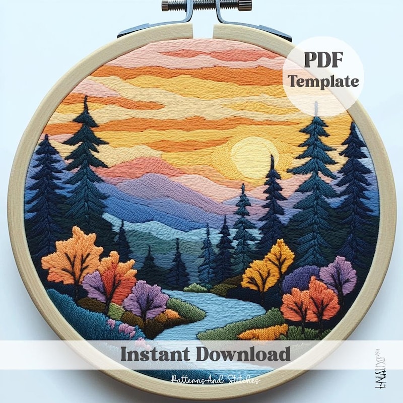 Embroidery Landscape - Etsy