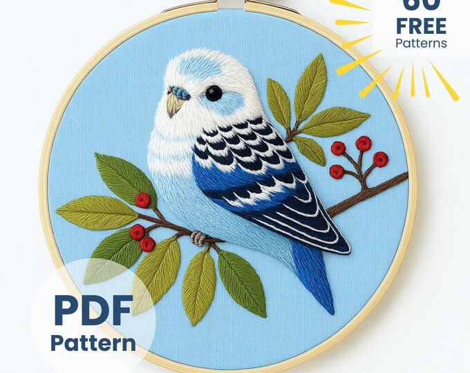 Parakeet Knitting Pattern - Green and Blue Budgie Knitting Pattern ...