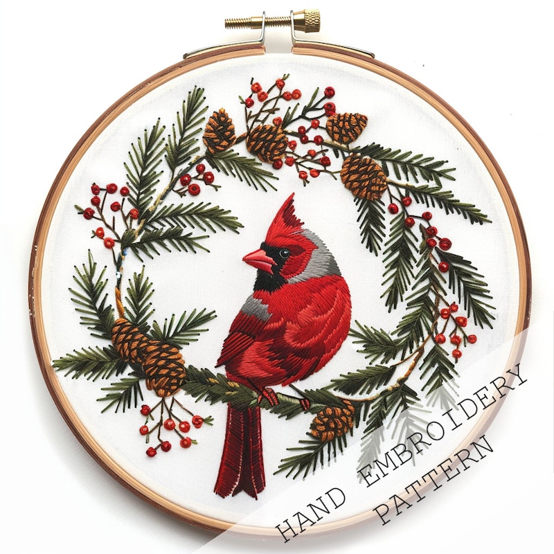 Cardinal Embroidery - Etsy