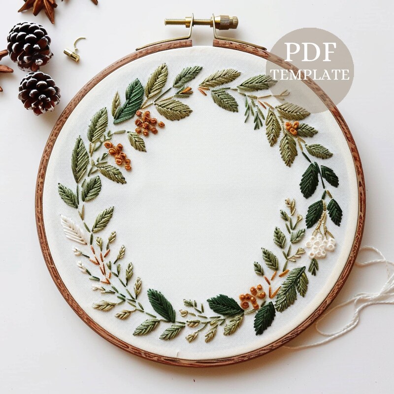 Embroidery Wreath - Etsy