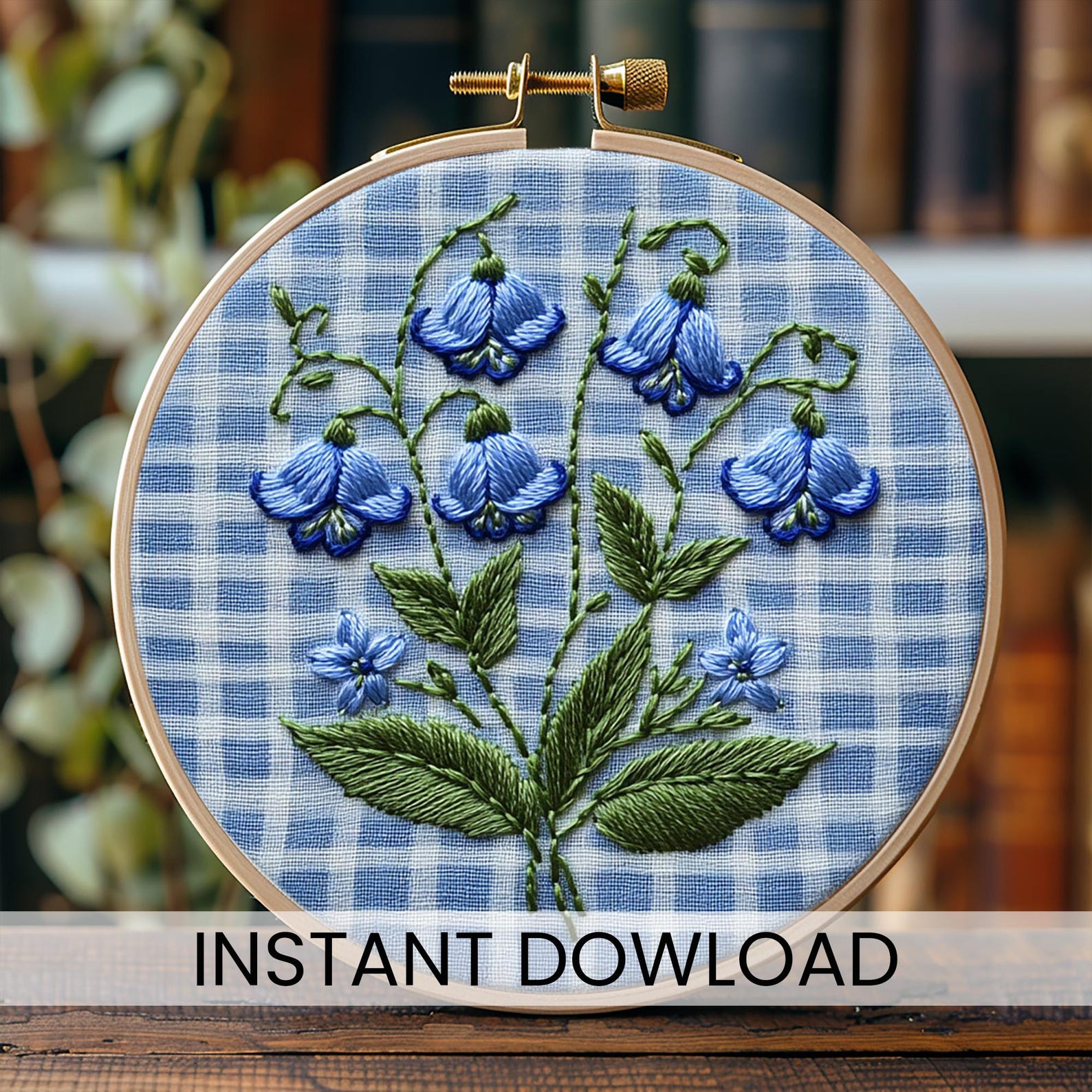 Floral Hand Embroidery Pattern: Bellflower Design (PDF) - Etsy