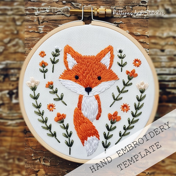 Fox Embroidery Pattern - Etsy