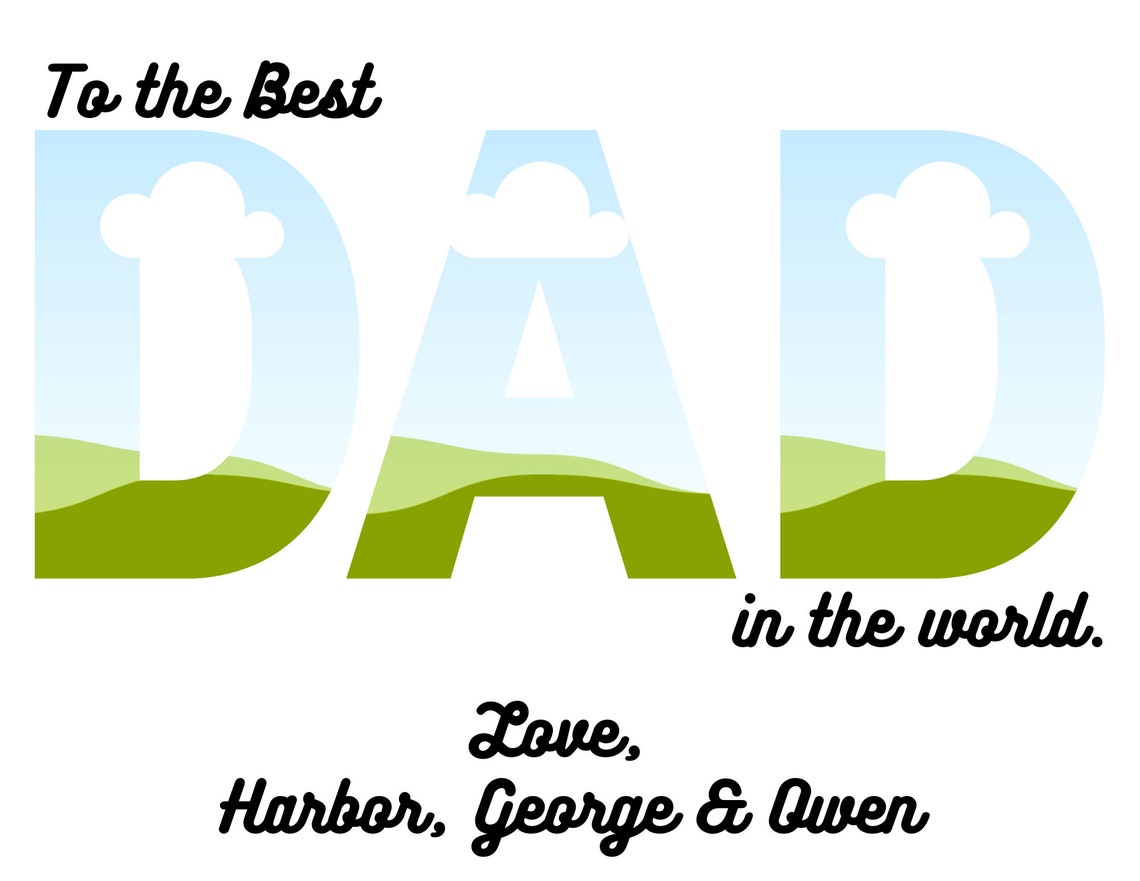 PRINTABLE 3 Dad Photo Collage, Handprint Dad Sign, Custom Father's Day ...