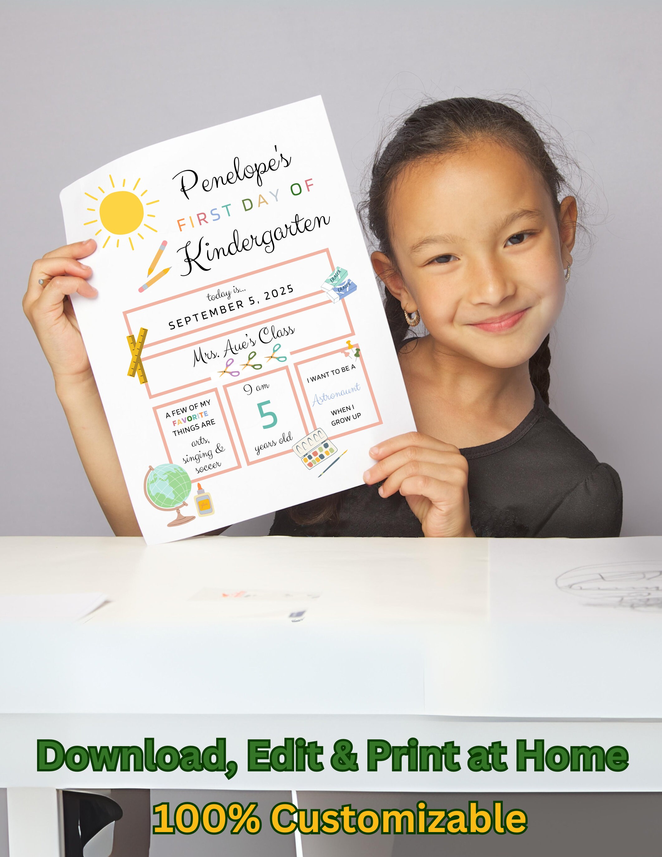 Back to School, Last Day of School Photo Prop Signs, Instant Download ...