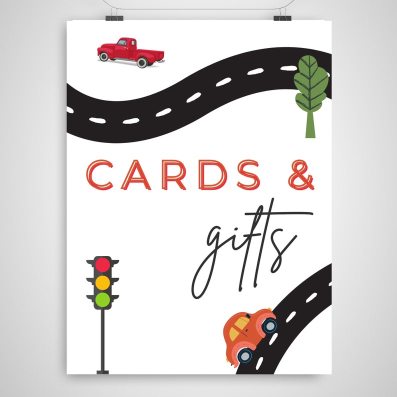 Plantilla de letrero editable para baby shower carretera y - Etsy México