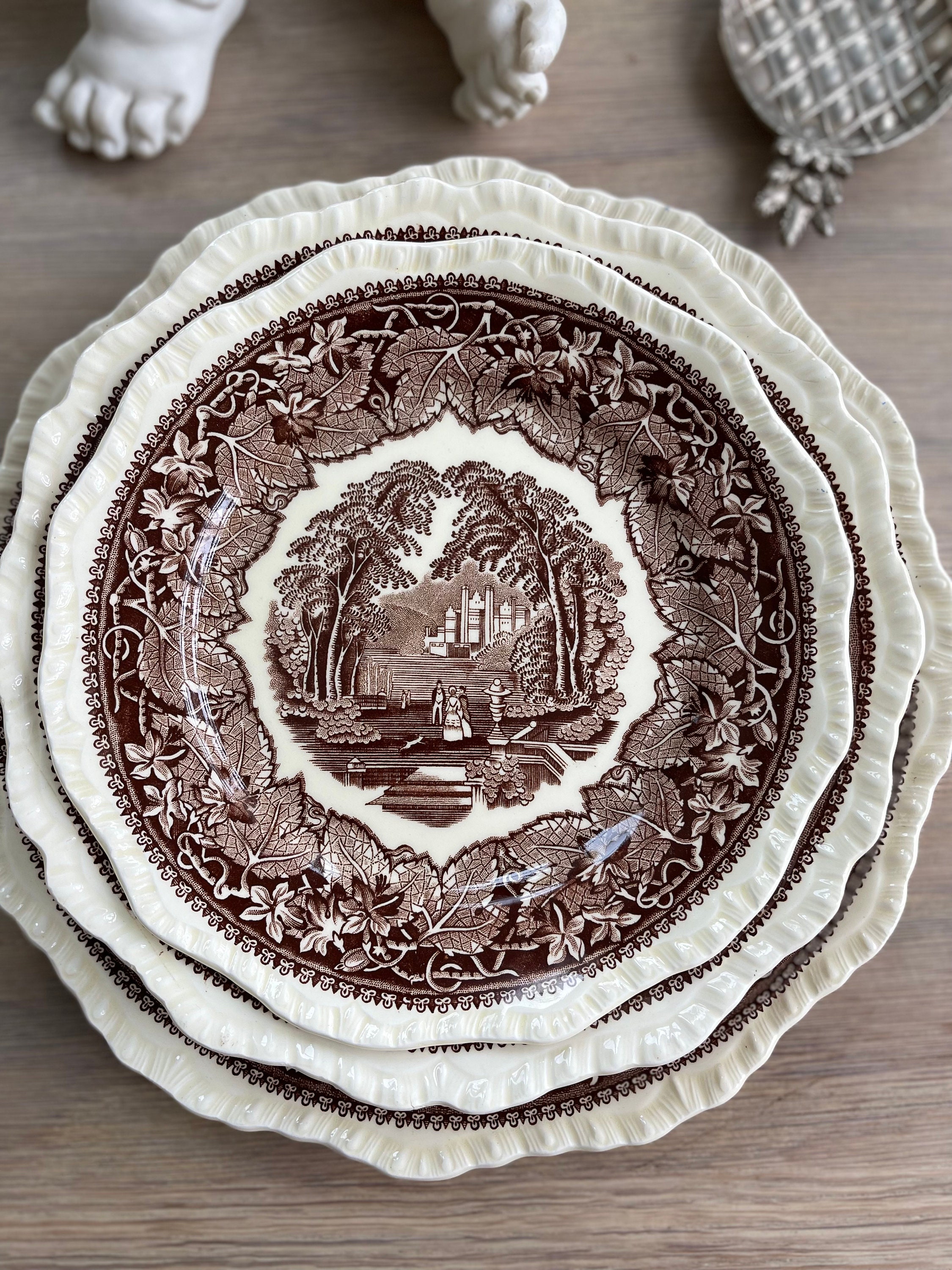 Old Table Service Masons Plates - Etsy