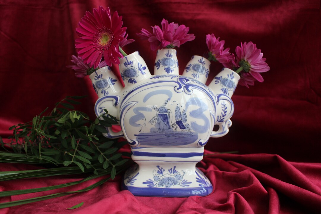 Dutch Tulip Vase From Delft - Etsy