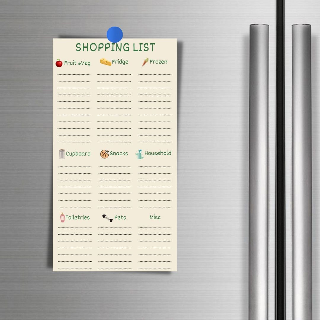Printable Shopping List Template | PDF With Kids & Pets Sections ...