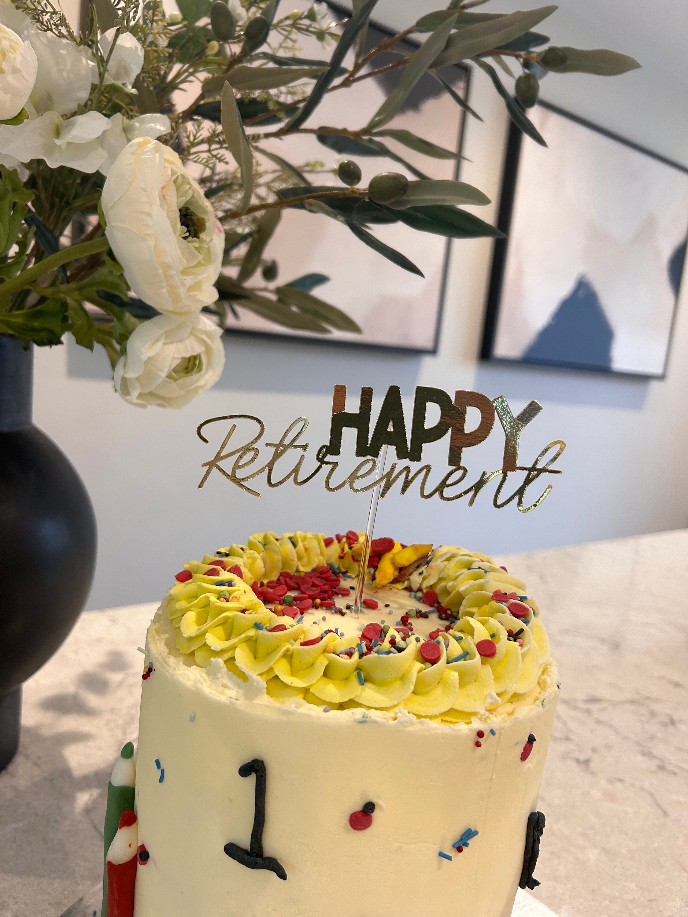Happy Retirement Cake Topper - Etsy