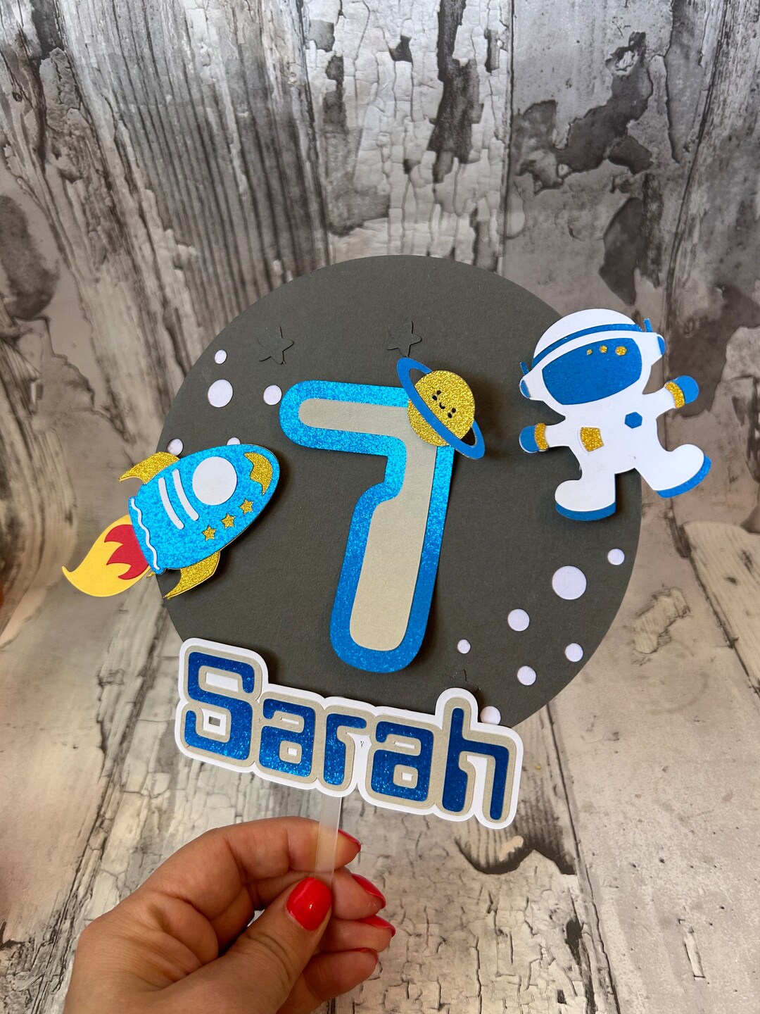 Space Themed Cake Topper - Etsy