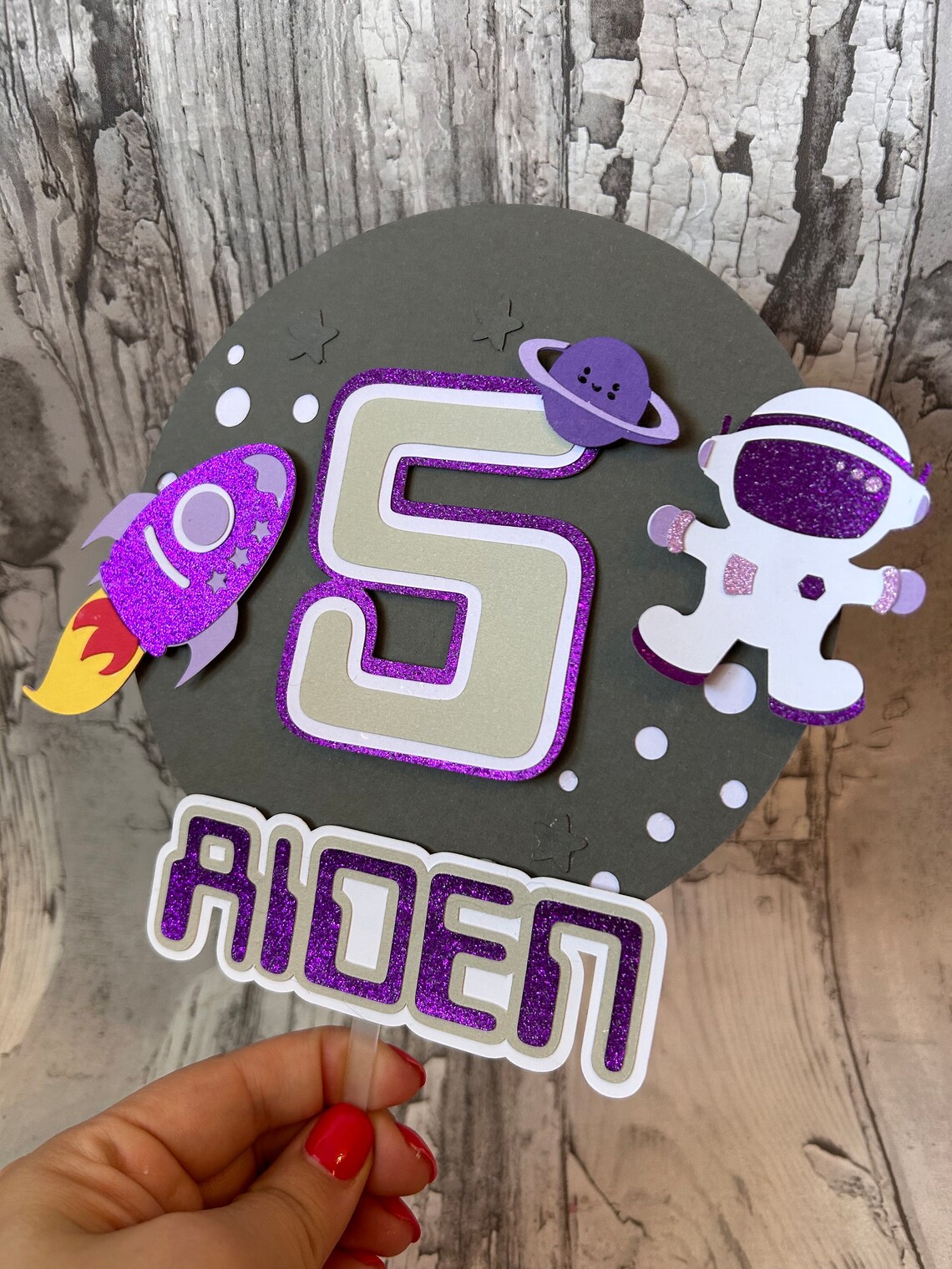 Space Themed Cake Topper - Etsy