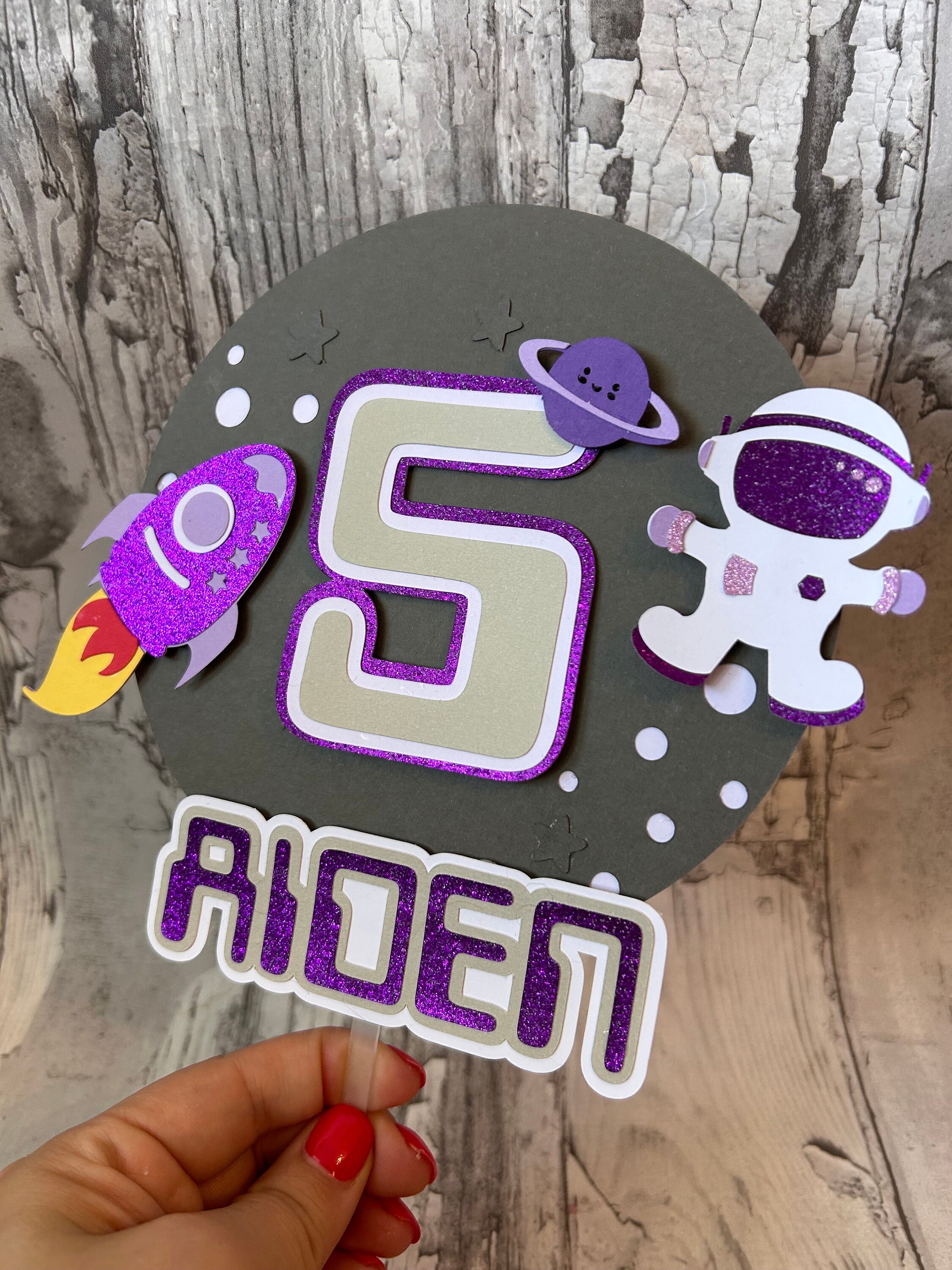 Space Themed Cake Topper - Etsy