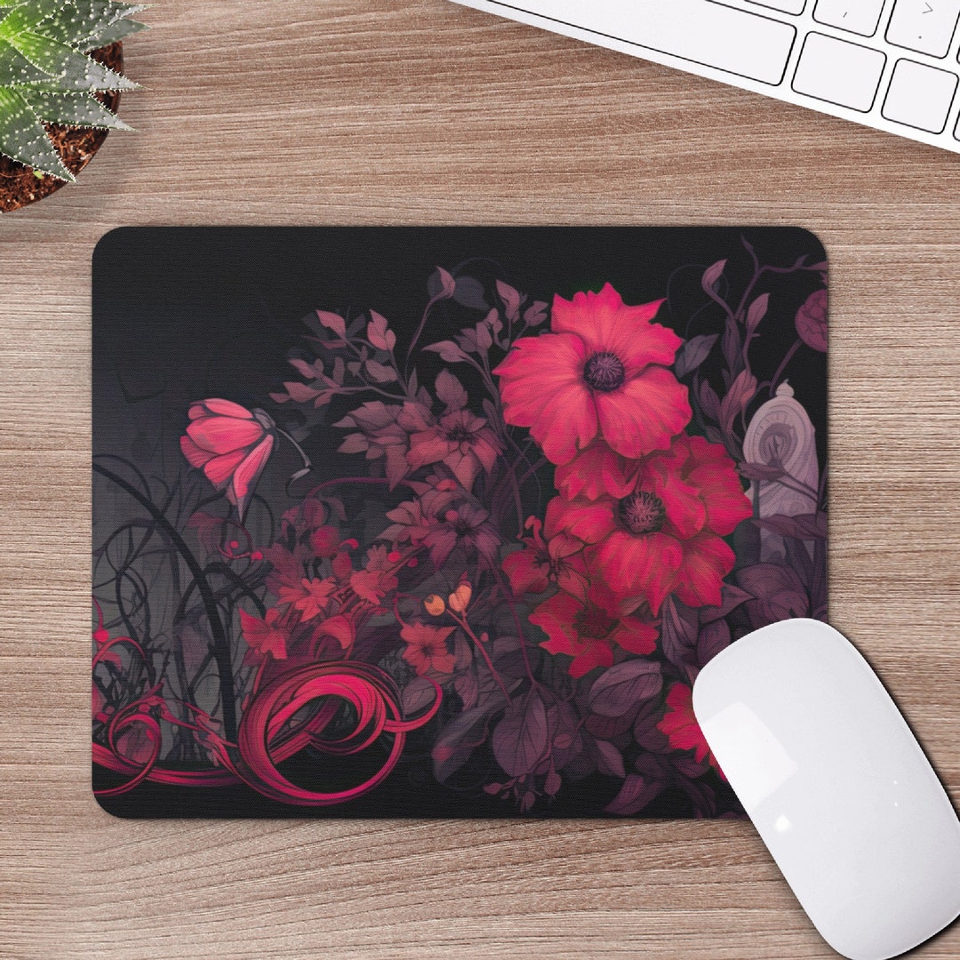 Roses Butterflies Mouse Pad Floral Mouse Pad Cute Mousepad - Etsy