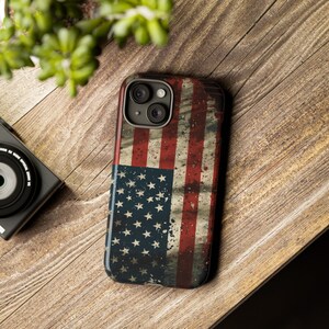 Vintage American Flag Tough Phone Case, Patriotic Phone Cover for ...