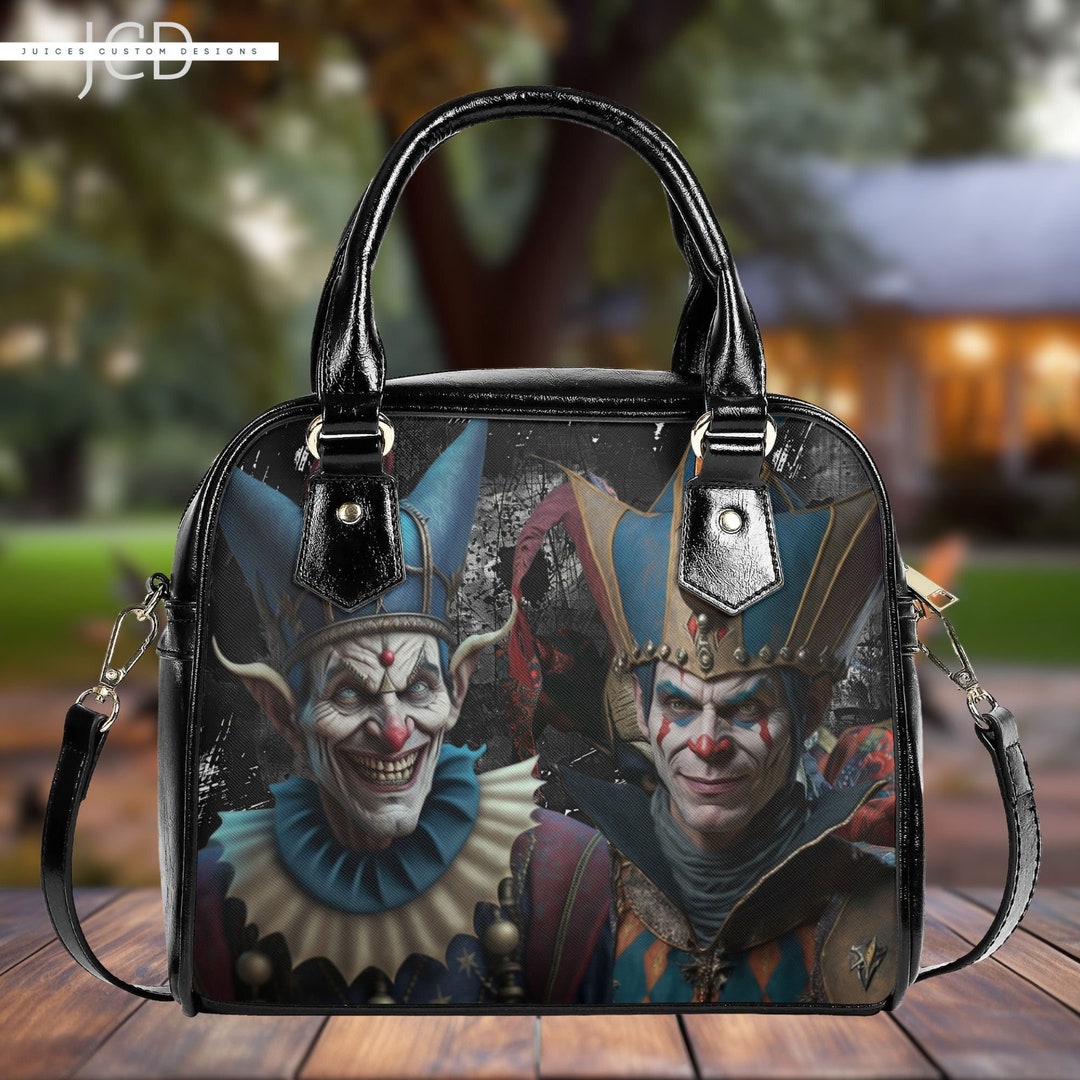 Scary Clown Crossbody Bag, Creepy Clown Shoulder Bag, Gothic Clown ...