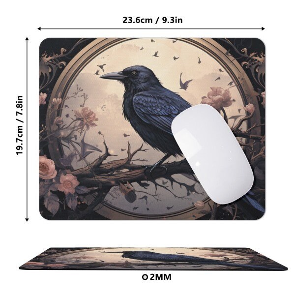 Dark Goth Raven Wildflowers Gothic Desk Mat Zen Desk Pad - Etsy