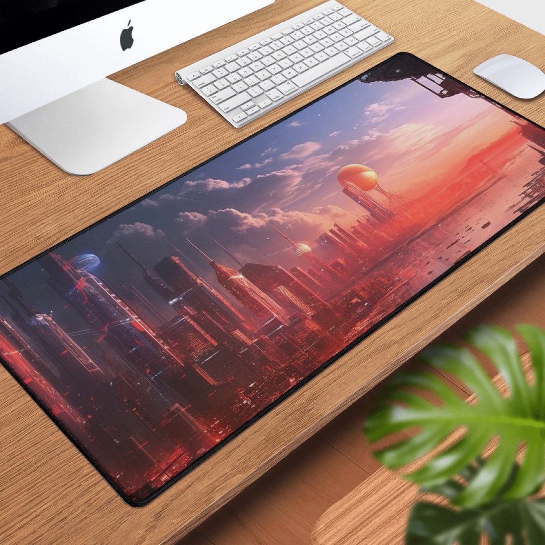Retrowave TCG Desk Mat, Synthwave Mouse Pad, Cyberpunk Playmat, Sci Fi ...