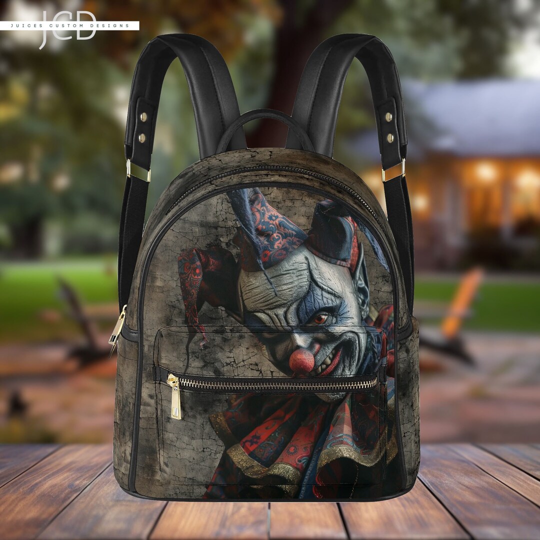 Scary Clown Mini Backpack, Creepy Clown Gift, Horror Clown Bag ...