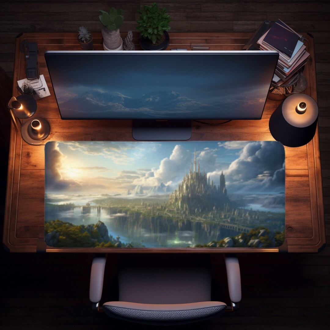 Fantasy Epic Castle Lorcana Desk Mat, Majestic Mousepad, Aesthetic Desk ...