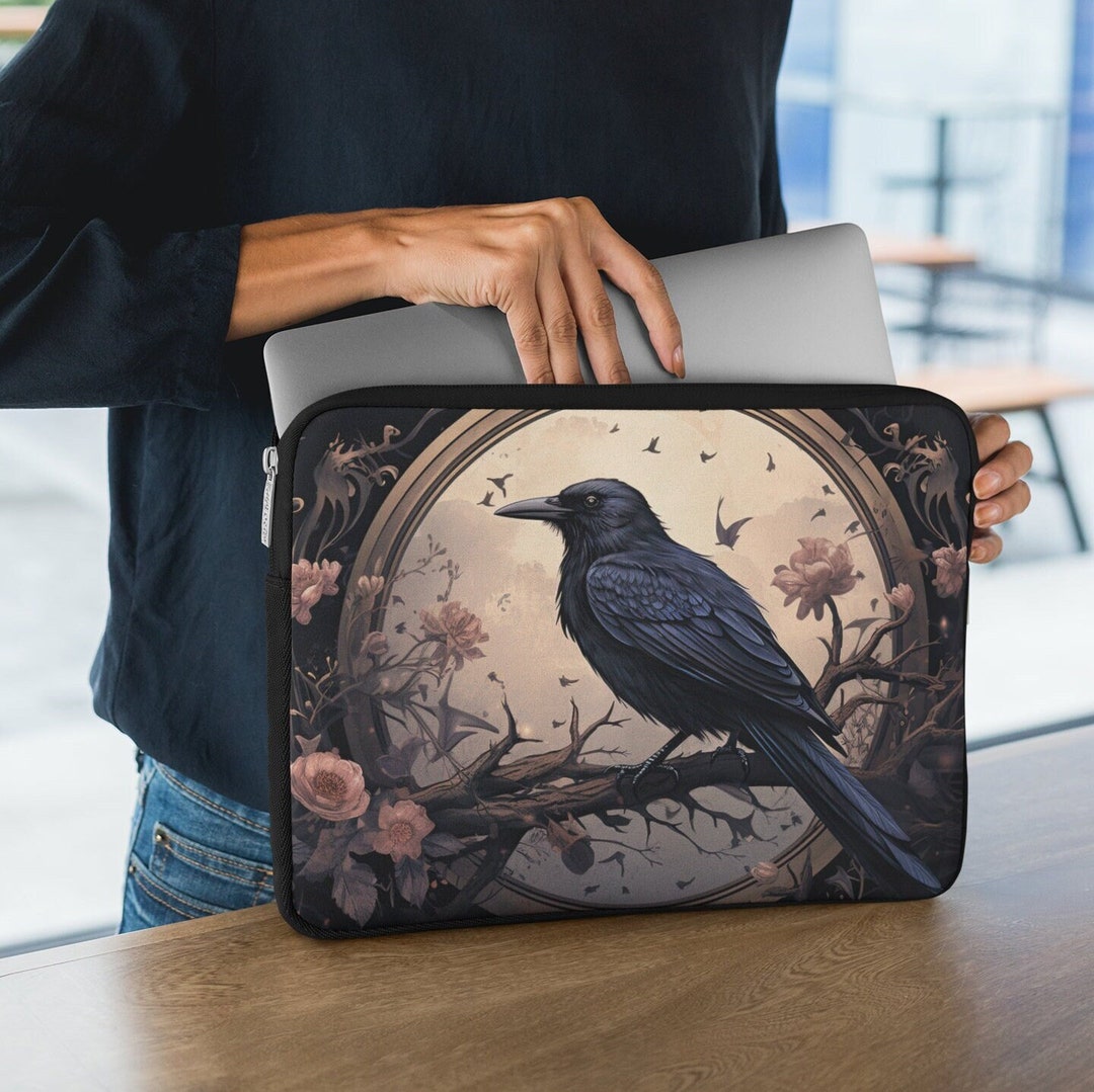 Dark Raven Gothic Laptop Tablet Case for Ipad, Celestial Laptop Sleeve ...