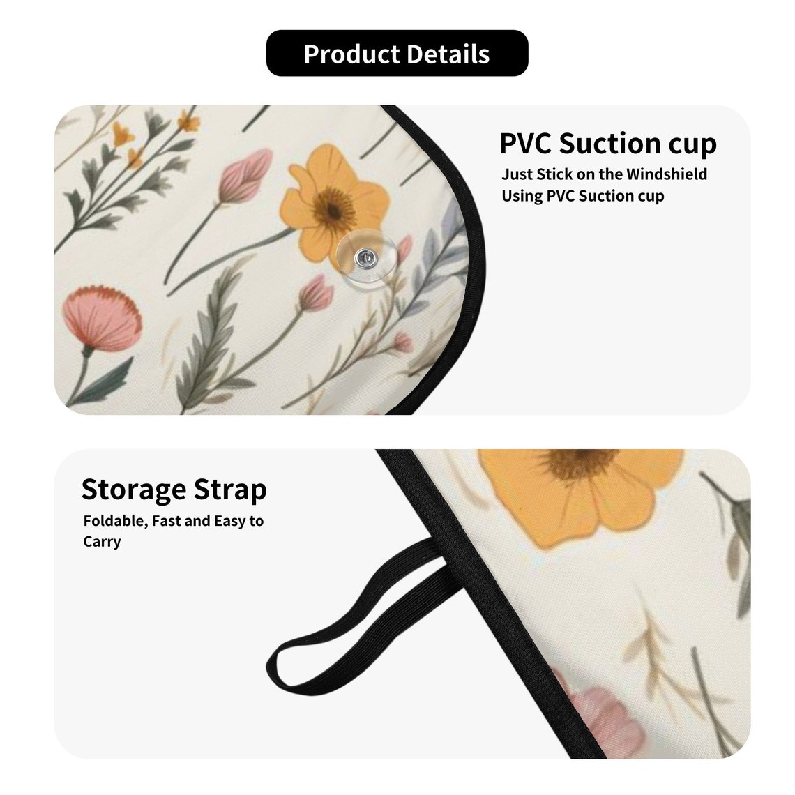 Boho Wildflowers Cottagecore Forest Car Sun Shade Sunshade - Etsy