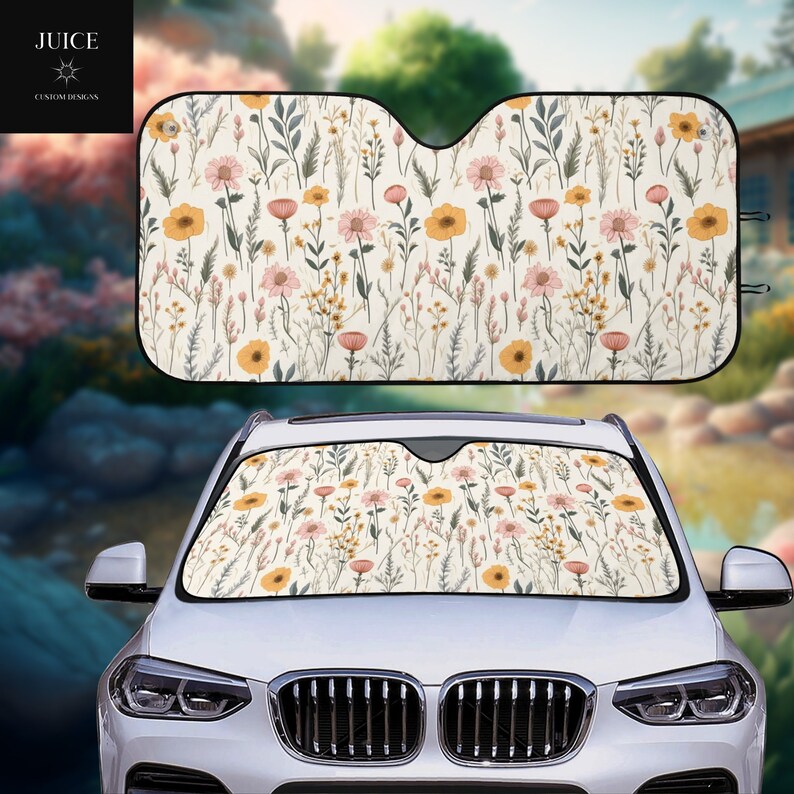 Boho Wildflowers Cottagecore Forest Car Sun Shade Sunshade - Etsy