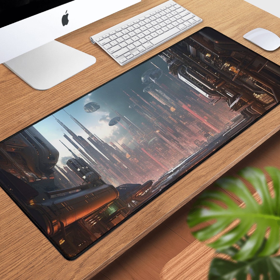 Sci Fi Alien Desk Mat Synthwave Mouse Pad Retrowave Gamer - Etsy