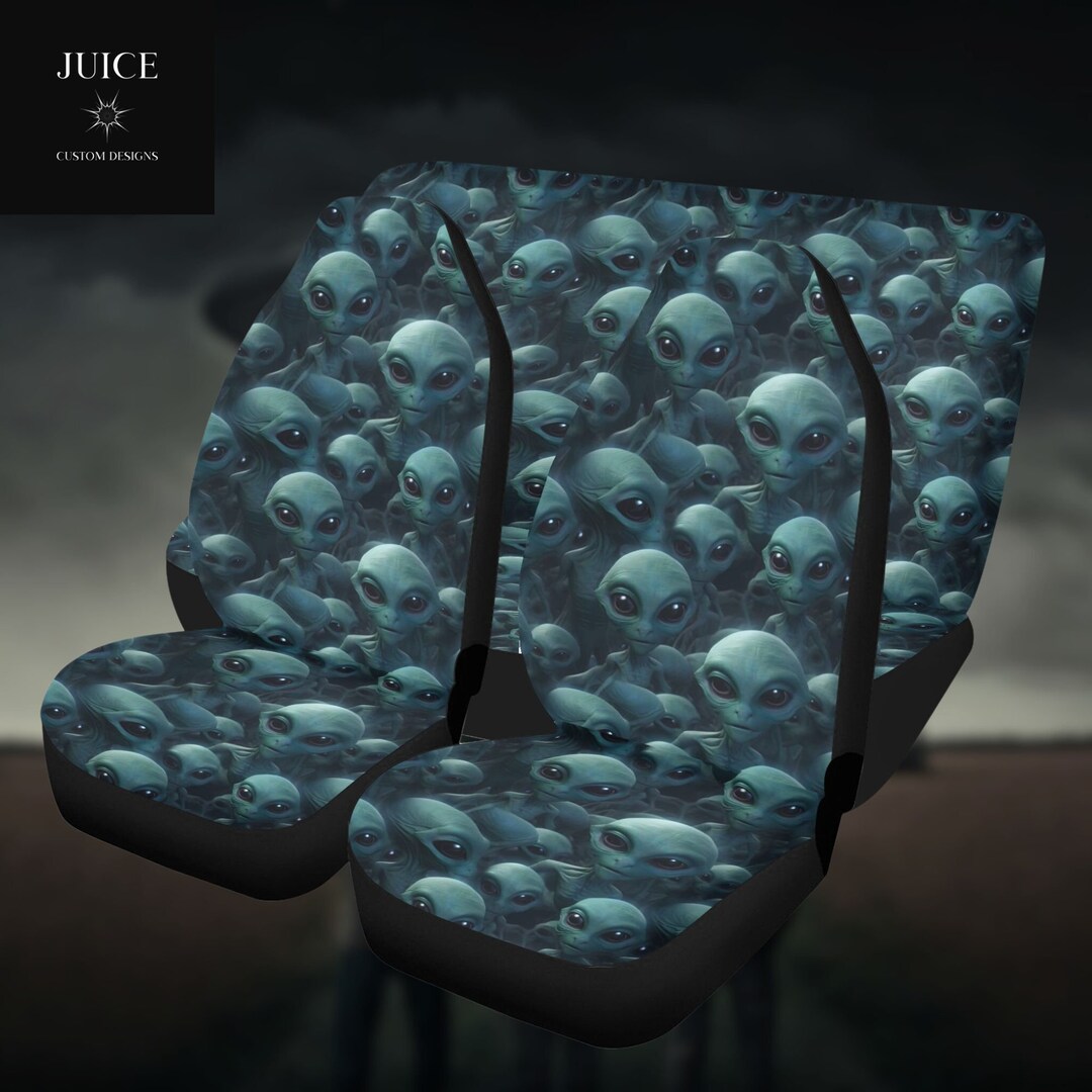 Aliens Car Seat Cover Set for Front and Back Seats, Scifi Seat Covers ...