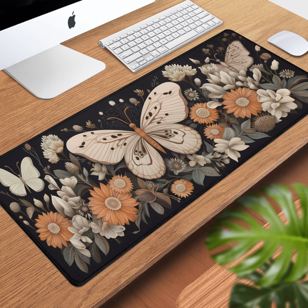 Moth Luna XL Extended Desk Mat, Mystical Celestial XXL Mouse Pad ...