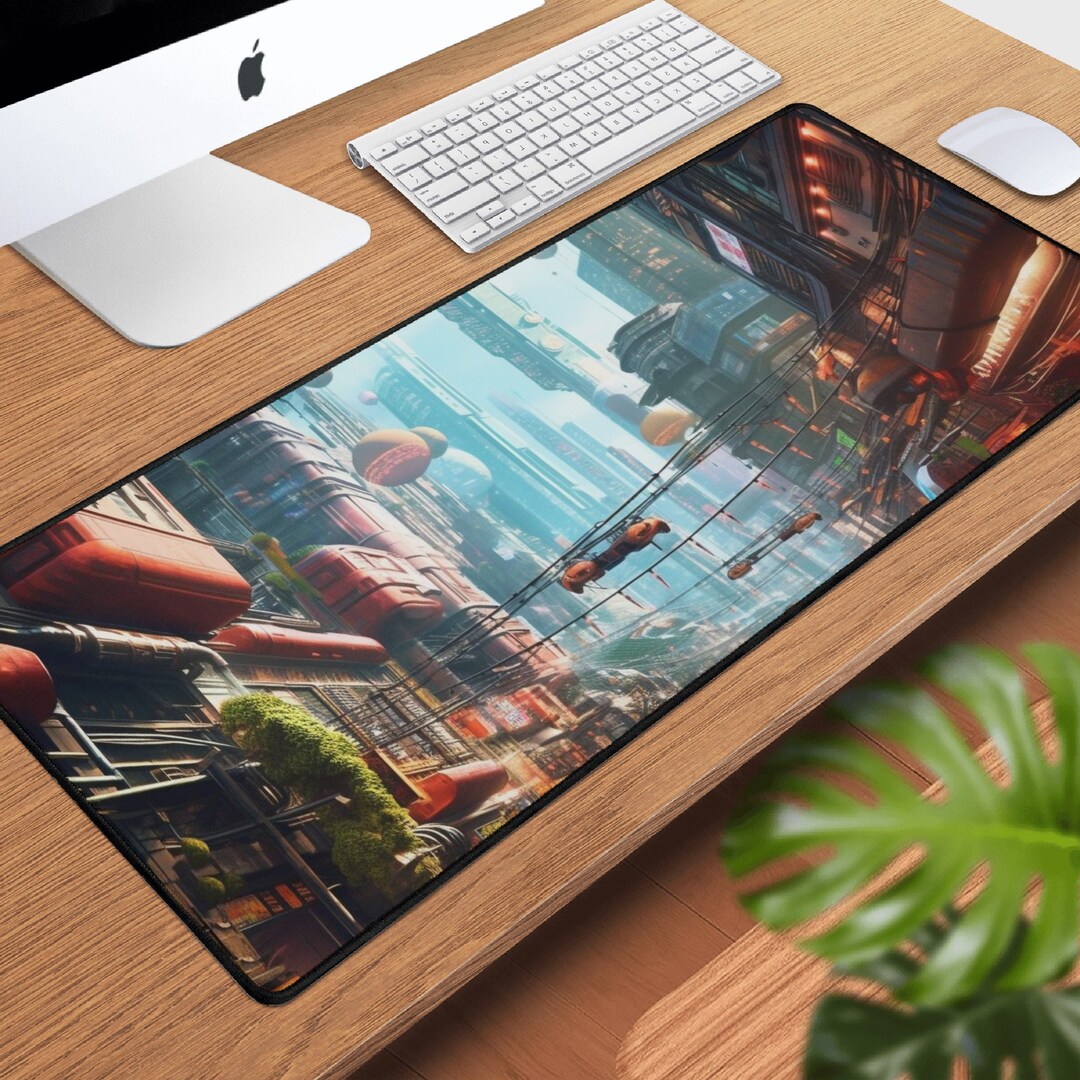 Sci Fi Alien Desk Mat, Synthwave Mouse Pad, Retrowave Gamer Pad ...