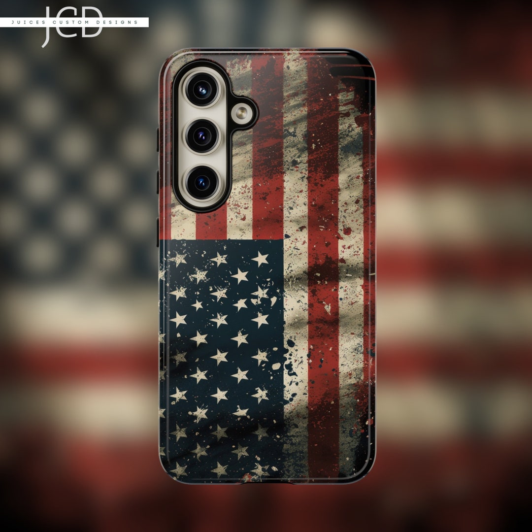 Vintage American Flag Tough Phone Case, Patriotic Phone Cover for ...