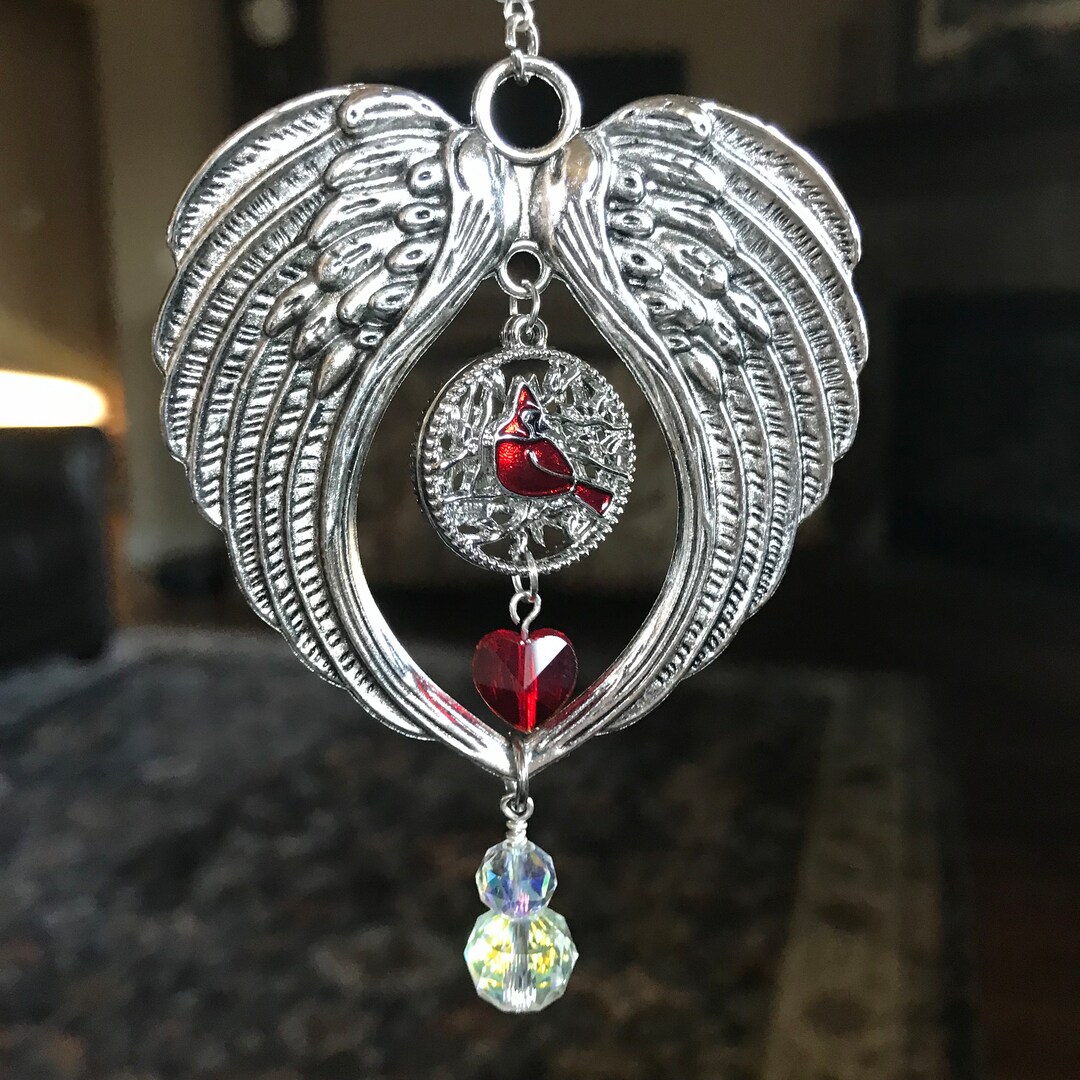 Cardinal Sun Catcher Cardinal Suncatcher Cardinal Memorial Etsy