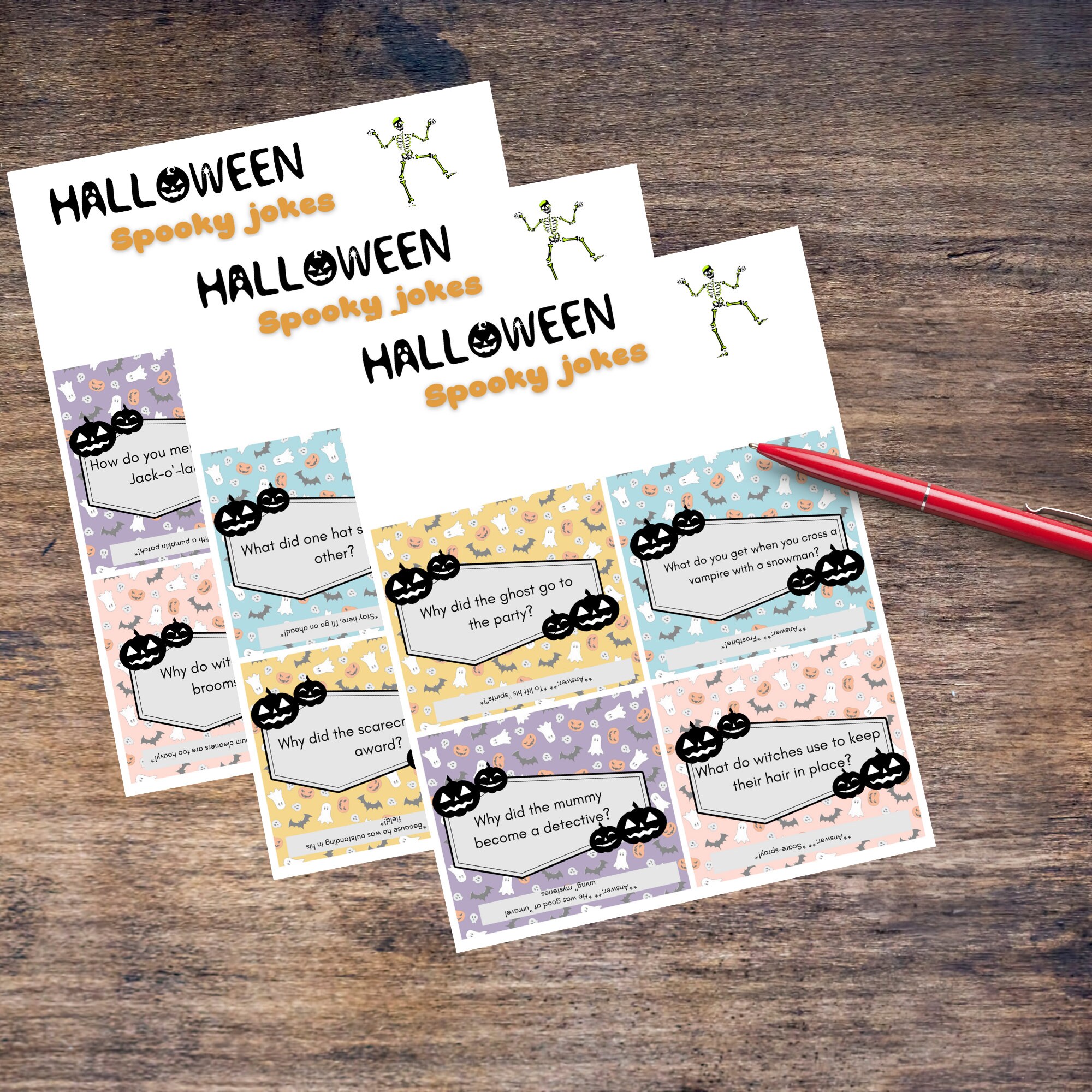 Halloween Spooky Jokes Halloween Jokes for Kids Printable - Etsy
