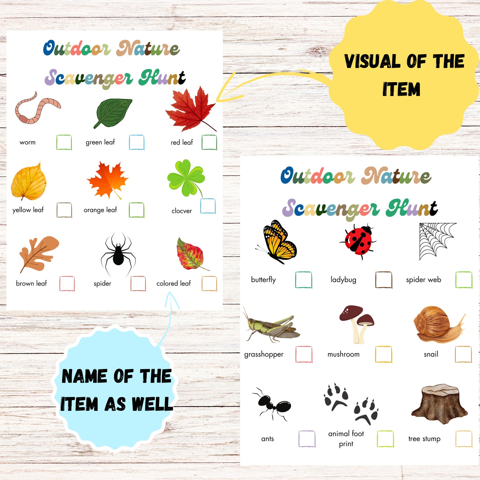 Printable Nature Scavenger Hunt Outdoor Scavenger Hunt Game Printable ...