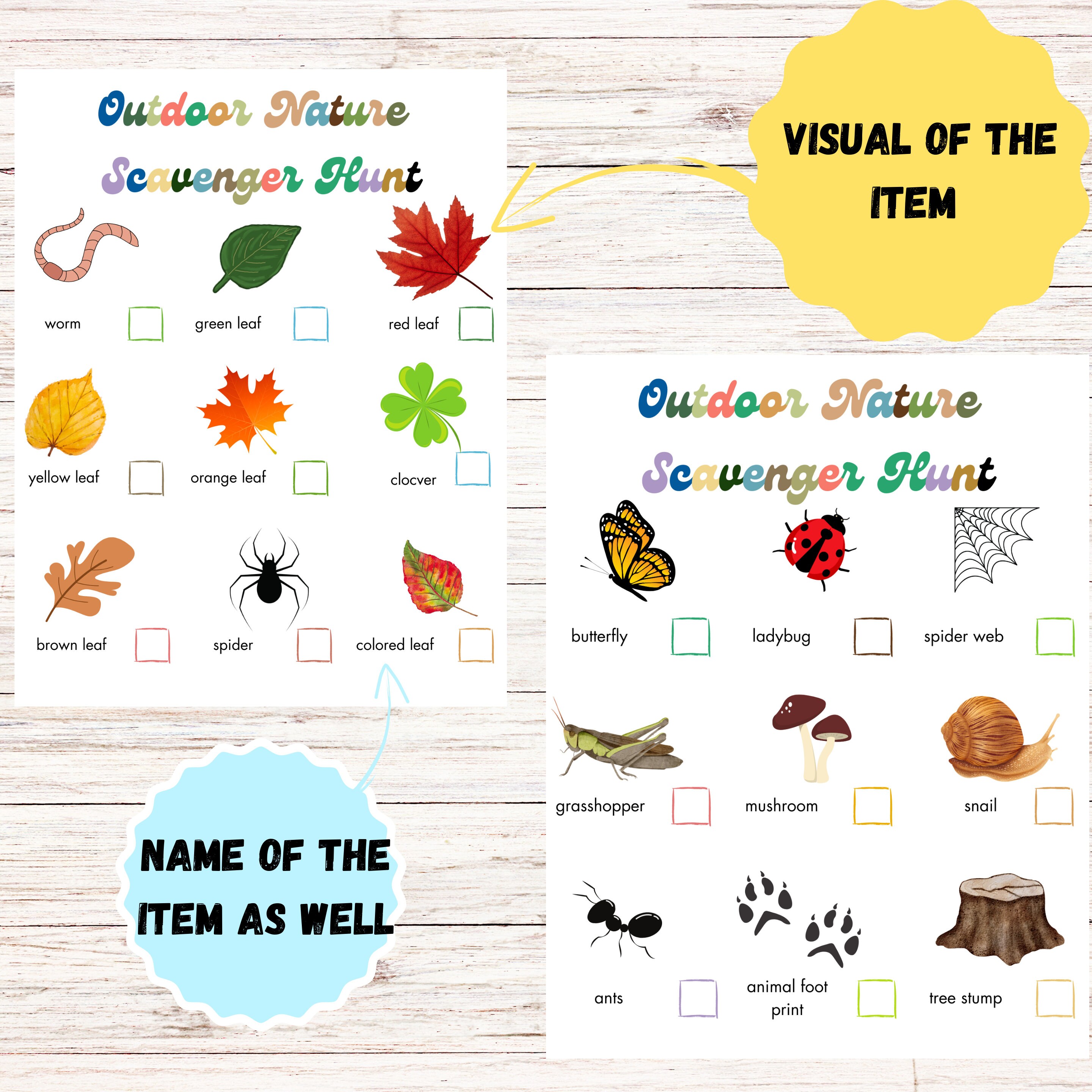 Printable Nature Scavenger Hunt Outdoor Scavenger Hunt Game Printable ...