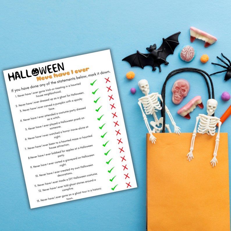 Never Have I Ever Halloween Game, Halloween Party Ideas, Halloween ...