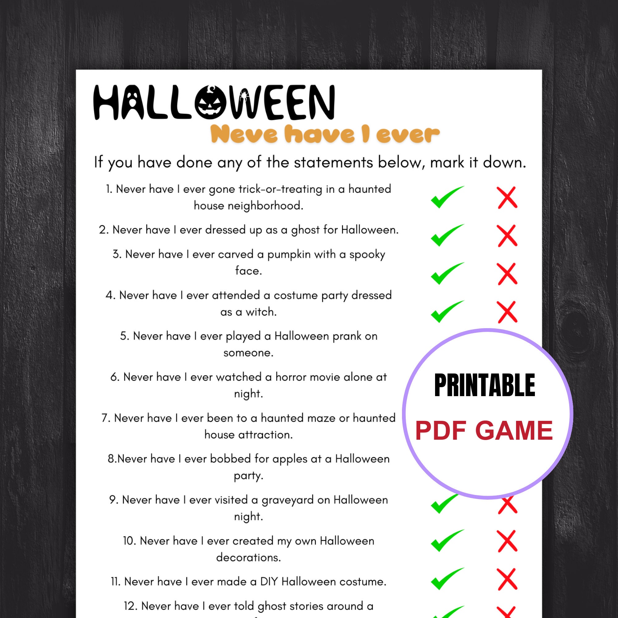 Never Have I Ever Halloween Game, Halloween Party Ideas, Halloween ...