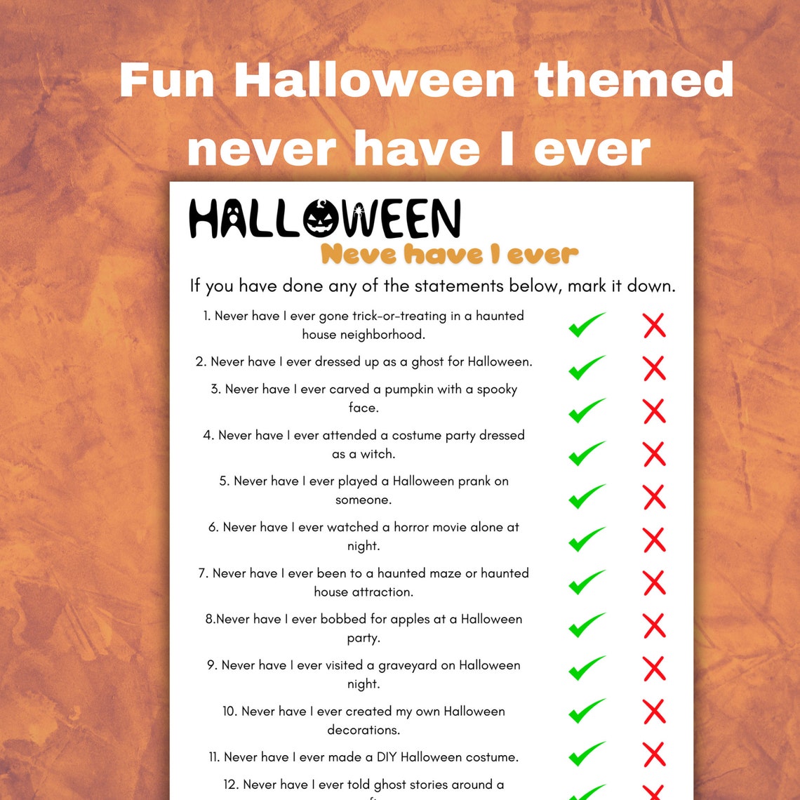 Never Have I Ever Halloween Game, Halloween Party Ideas, Halloween ...