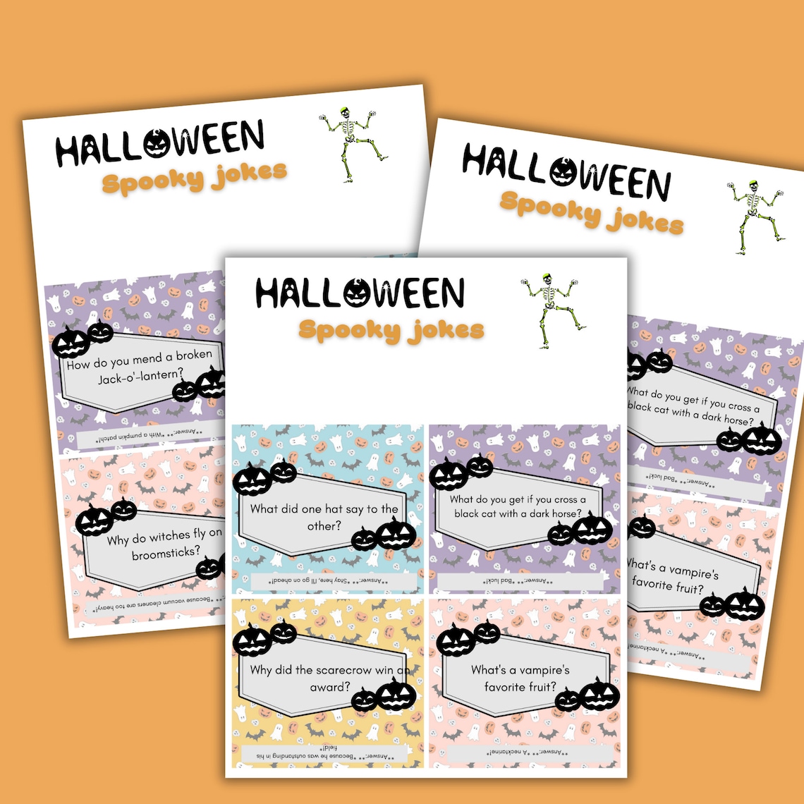 Halloween Spooky Jokes Halloween Jokes for Kids Printable - Etsy