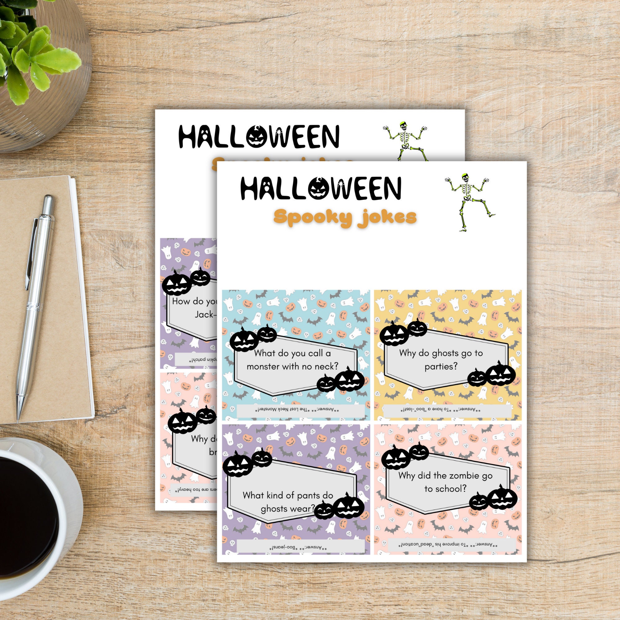 Halloween Spooky Jokes Halloween Jokes for Kids Printable - Etsy