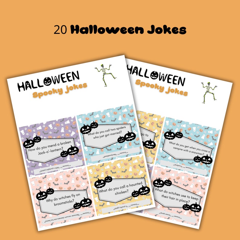 Halloween Spooky Jokes Halloween Jokes for Kids Printable - Etsy