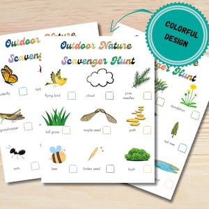 Printable Nature Scavenger Hunt Outdoor Scavenger Hunt Game Printable ...