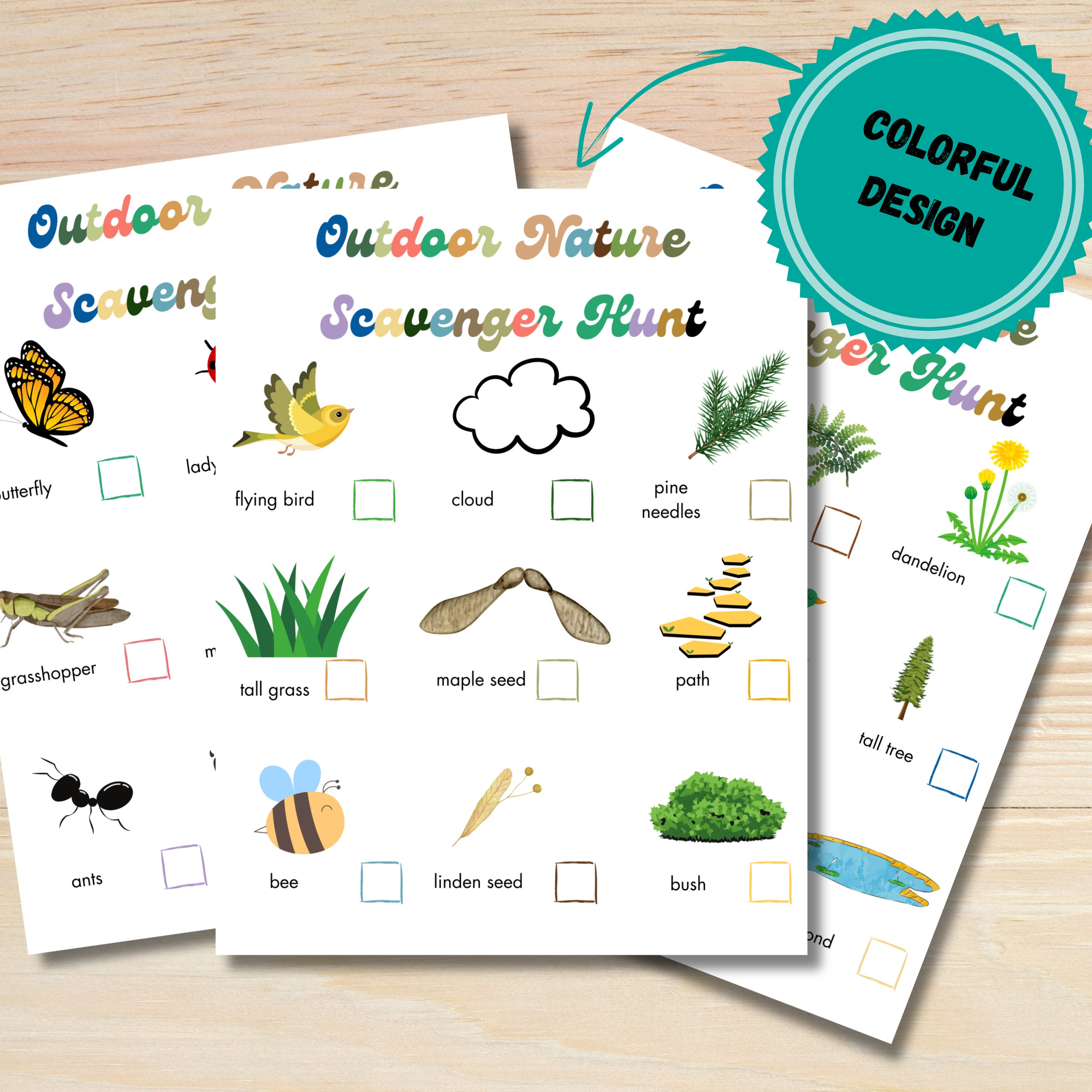 Printable Nature Scavenger Hunt Outdoor Scavenger Hunt Game Printable ...