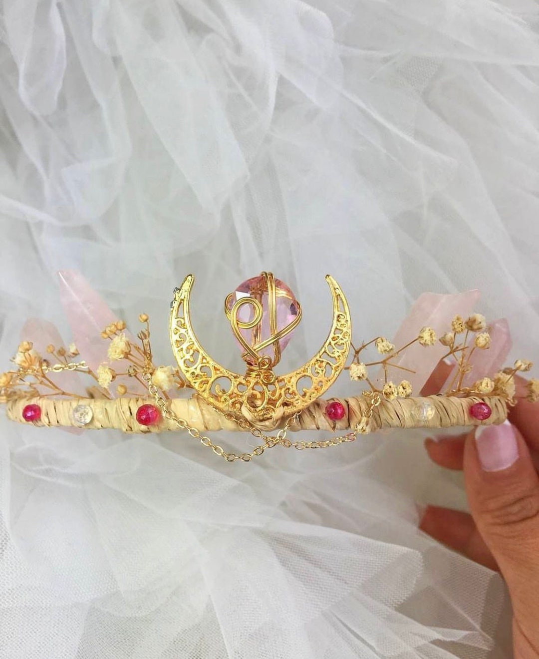 Natural Stone Crown tia Crystal Crown, Fairy, Branch, Tiara, Goth ...