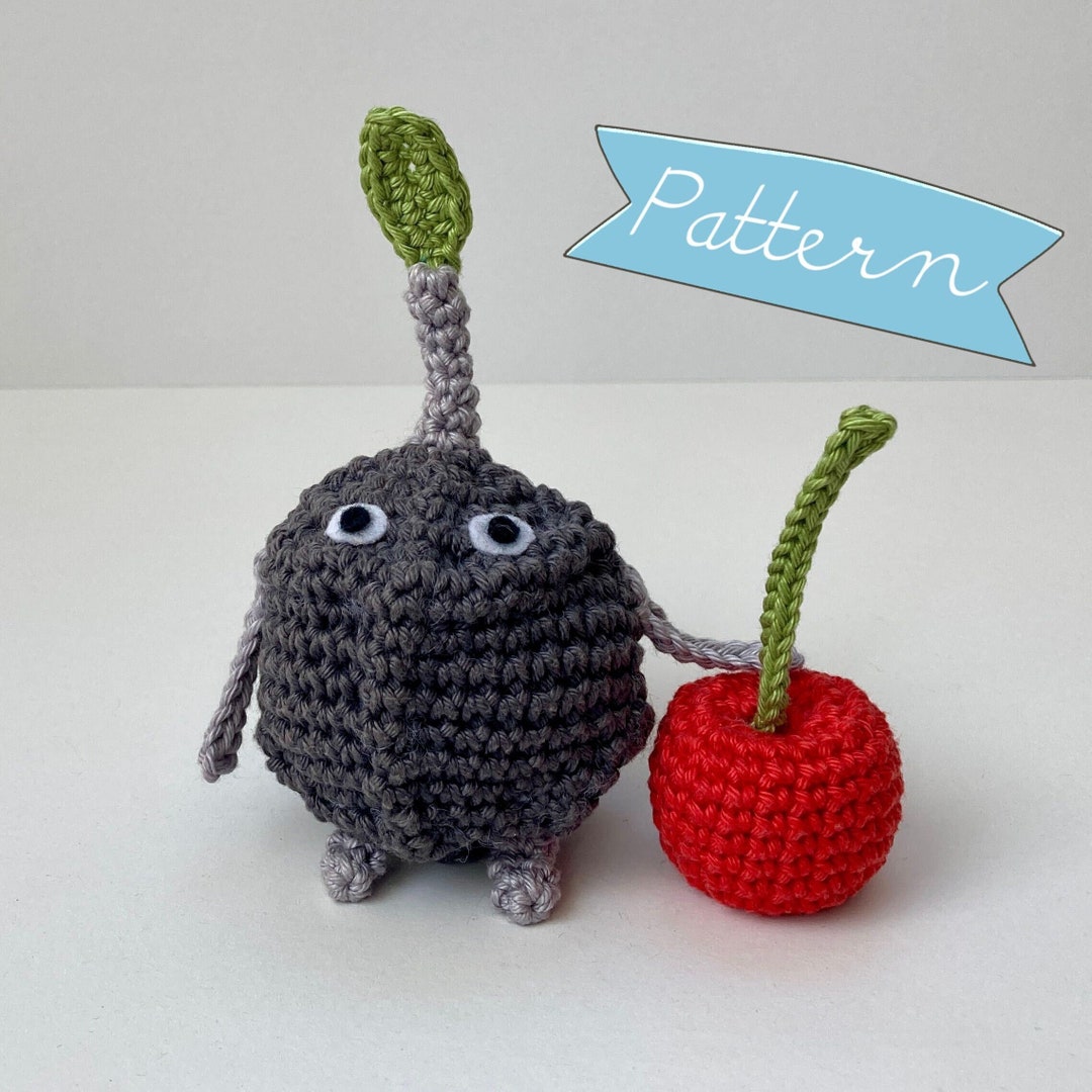 Rock Stone Grey Pikmin With Cherry Crochet Pattern Amigurumi PDF - Etsy