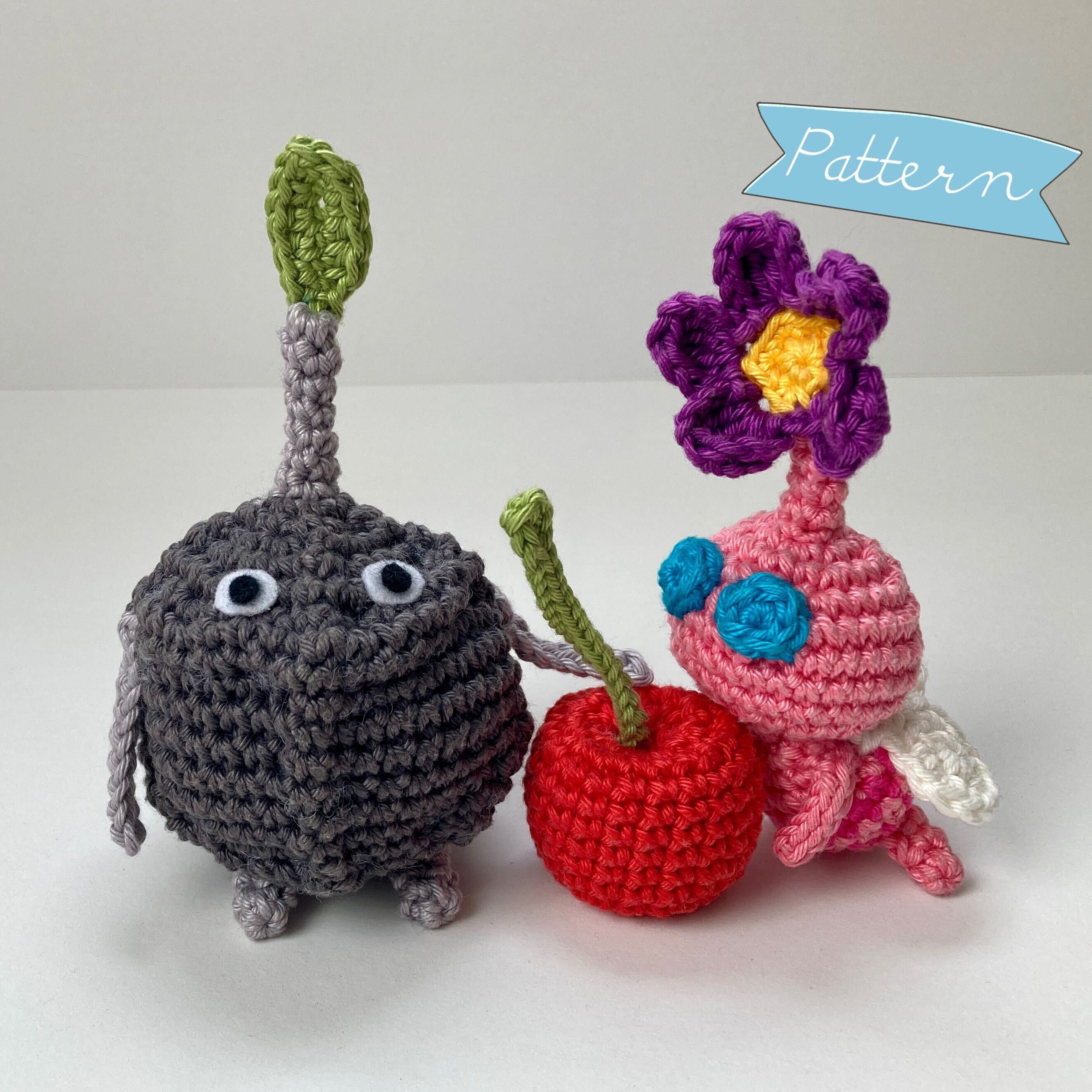 Winged and Rock Pikmin With Cherry Bundle Crochet Pattern Amigurumi PDF ...